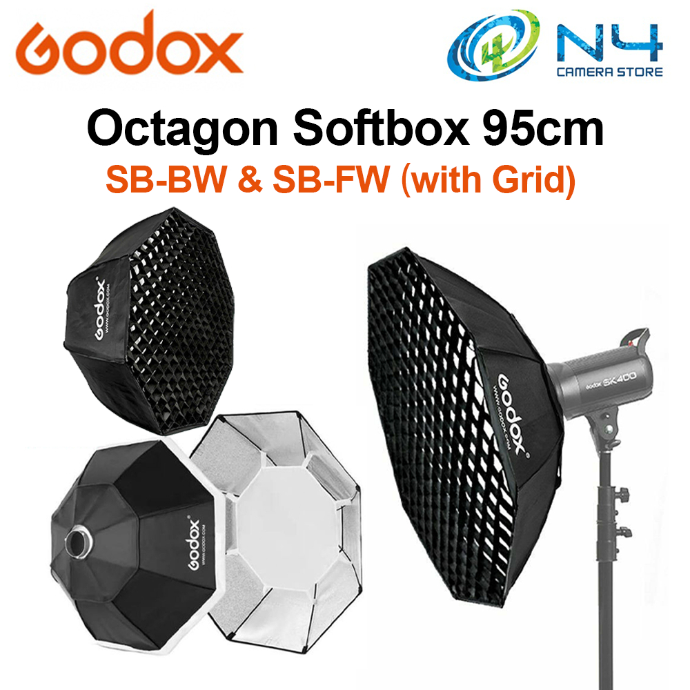 Godox Octagon Softbox SB-BW and SB-FW with Grid 95cmPortable Octagon ...
