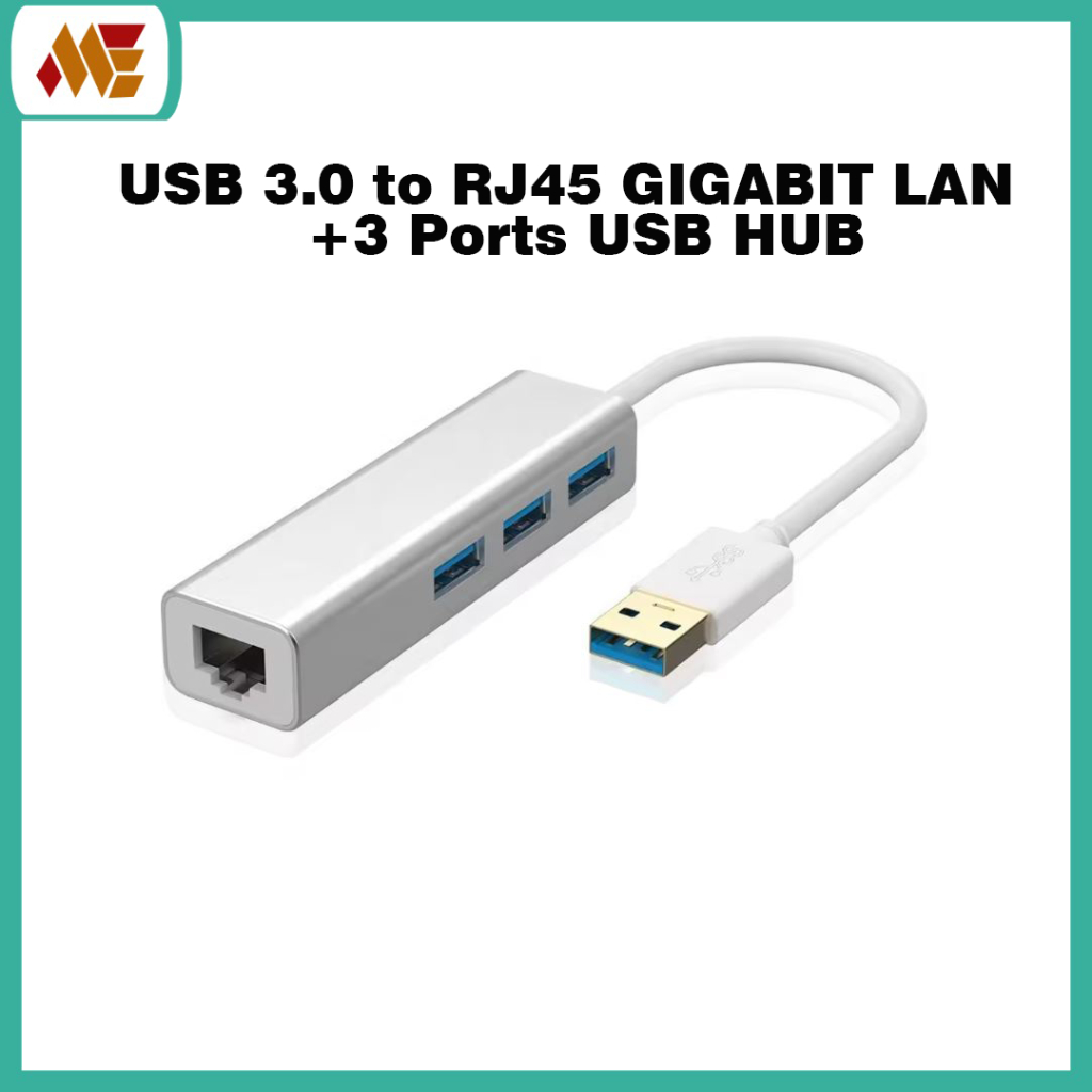 USB 3.0 to RJ45 Gigabit Lan Ethernet Network Adapter with 3 ports Usb ...