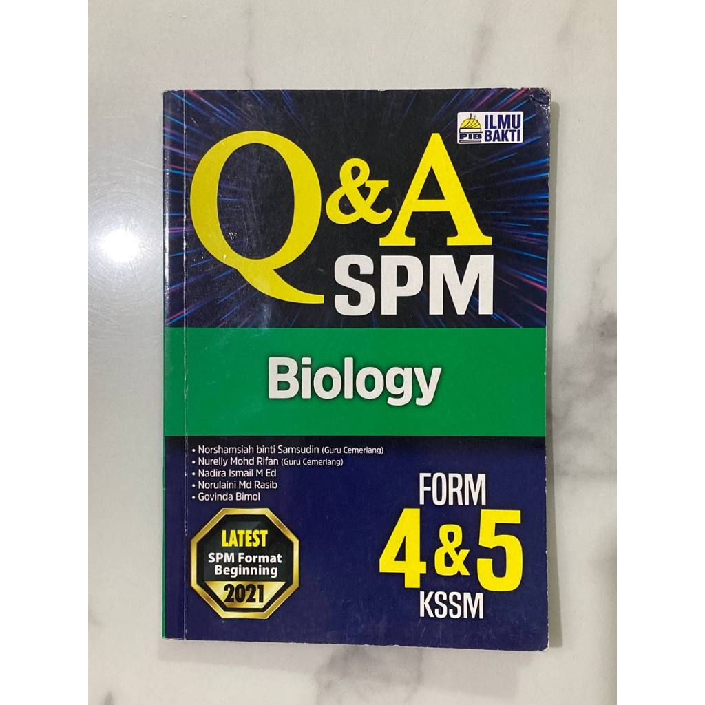 Q&A SPM Biology Form 4 & Form 5 KSSM Lastest Format (preloved) | Shopee ...