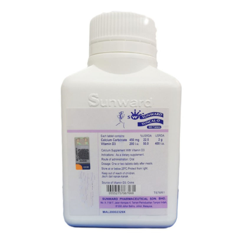 SUNWARD SUNCAL D CALCIUM / VITAMIN D / KESIHATAN TULANG DAN SENDI ...