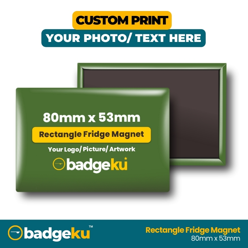 📢[ Custom Print ] Rectangle Fridge Magnet- 80mm x 53mm | Custom Print ...