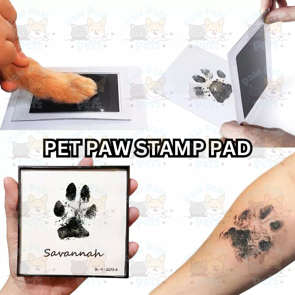 Pet Cat & Dog Paw Print Stamp Pad Ink Chop | Kepingan Cetakan Jejak ...