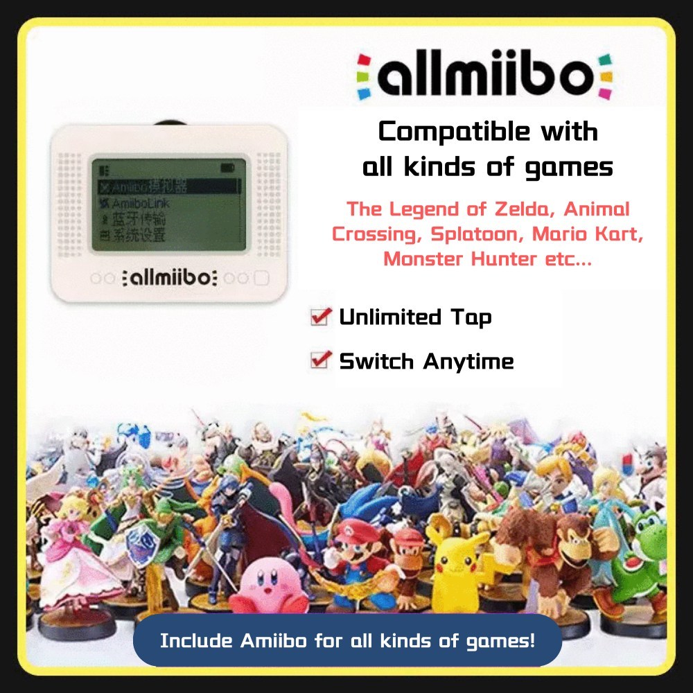 Allmiibo Switch Amiibo NFC Bluetooth Simulator Compatible For Nintendo ...