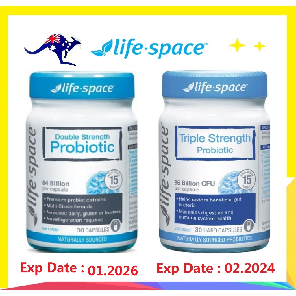 Life Space Double Strength Probiotic 30 Capsules & Life Space Triple ...