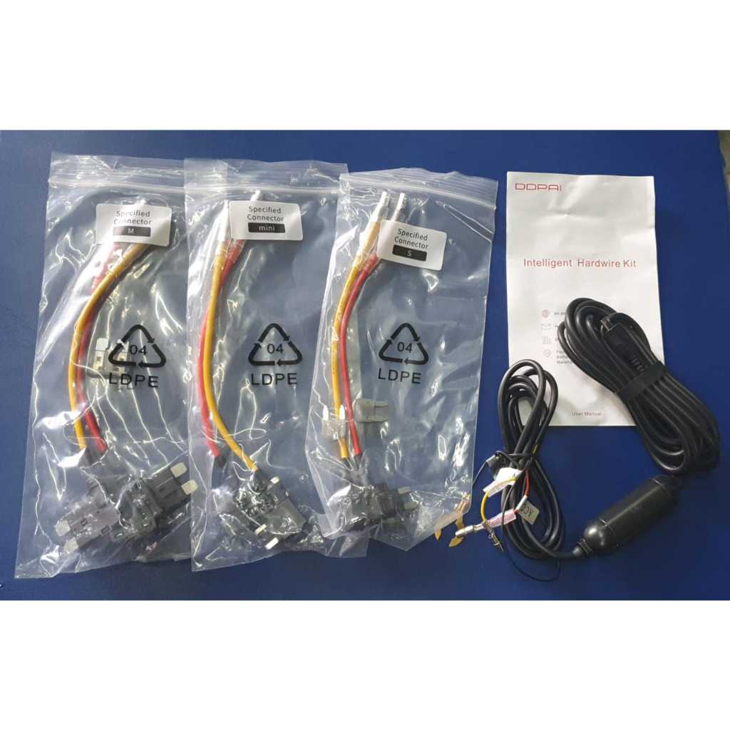 DDPAI INTELLIGENT HARDWIRE KIT WITH 3 SET OF CONNECTORS ( MICRO USB ...