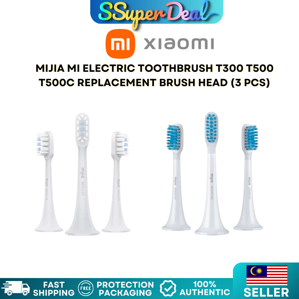 Xiaomi Mijia Mi Electric Toothbrush T300 T500 T500C Replacement Brush Head (3 Pcs) DDYST01SKS ...