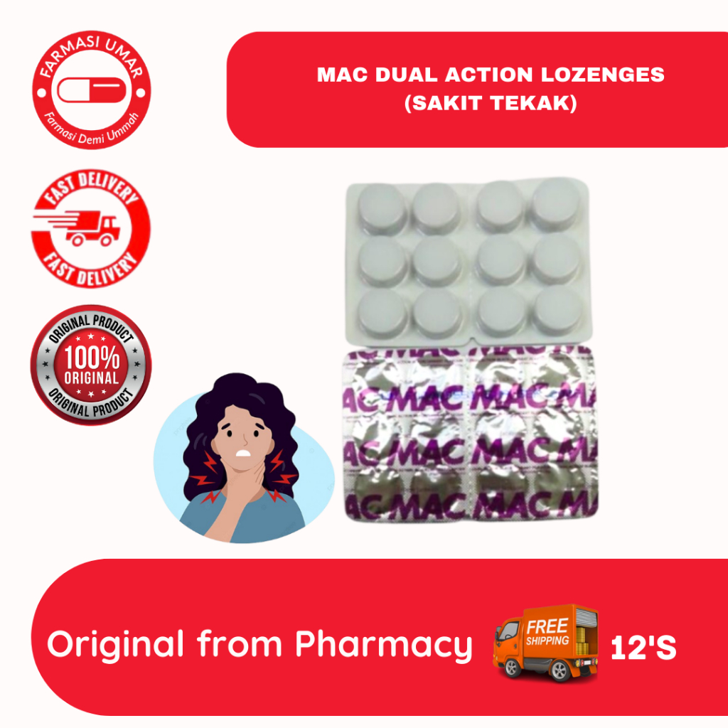 MAC DUAL ACTION LOZENGES (Sakit Tekak) | Shopee Malaysia MAC DUAL ACTION LOZENGES (Sakit Tekak) | Shopee Malaysia