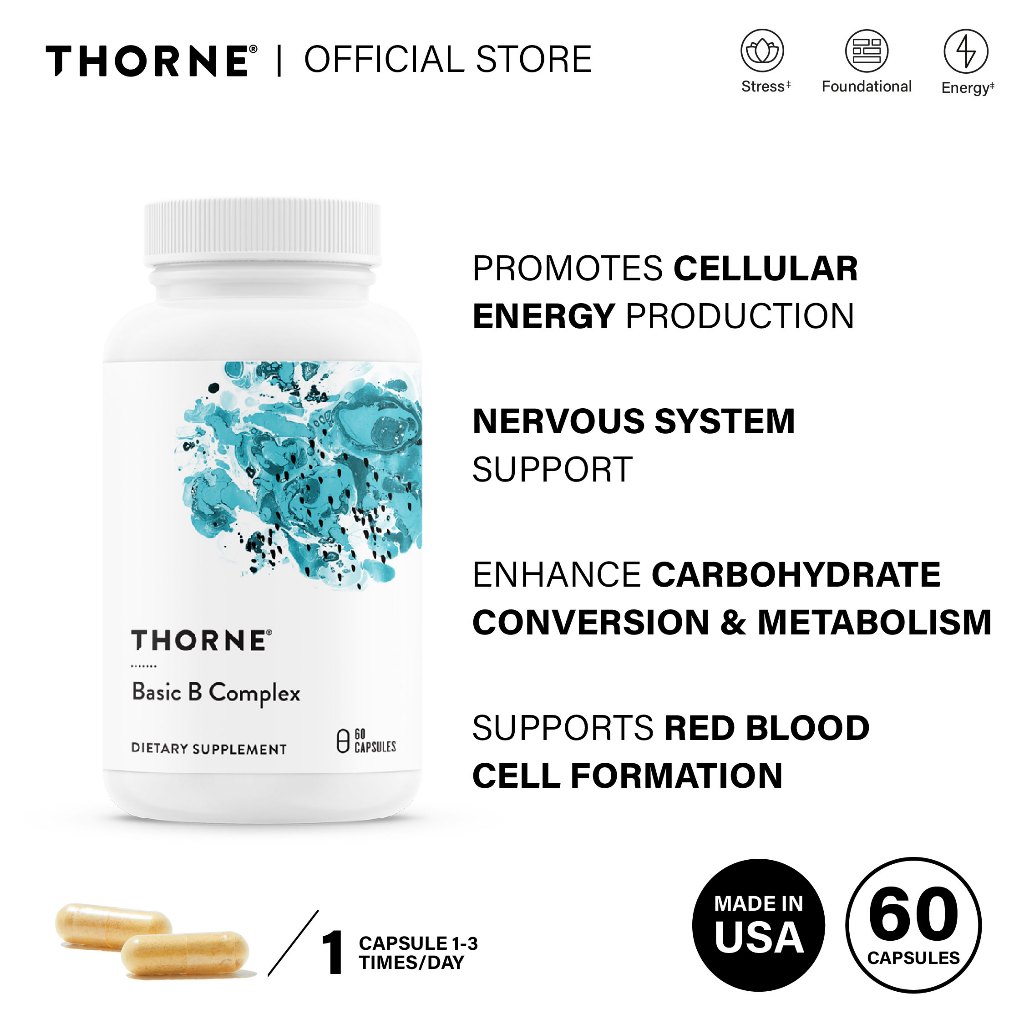 Thorne Basic B Complex 60 Capsule | Shopee Malaysia
