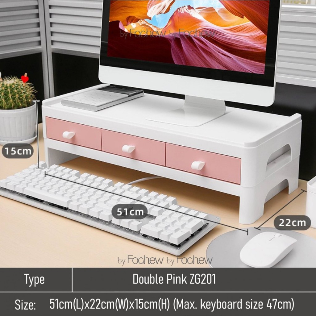 AMZ Monitor Stand Riser Computer/Laptop Stand Table Top Eye Level ...