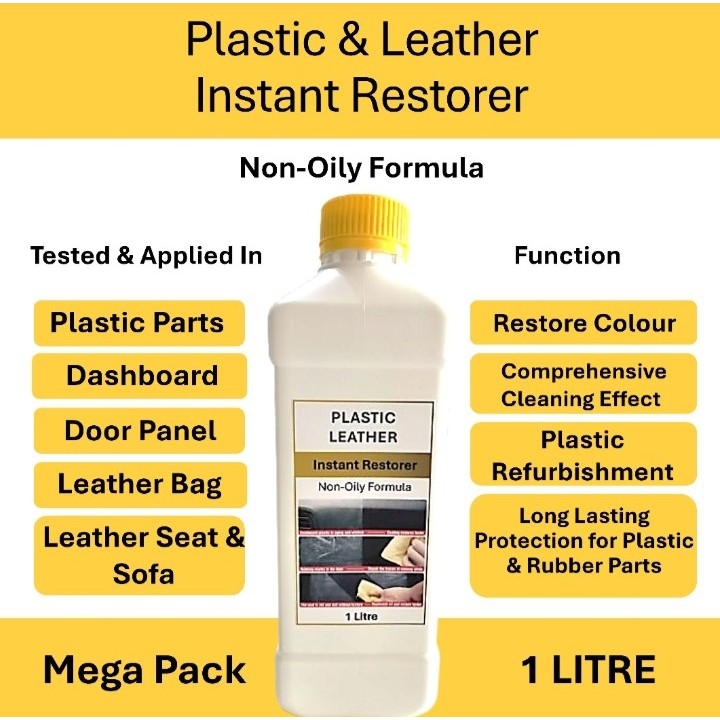 1L Plastic Leather Rubber Restore Renew Refurbish Maintenance Liquid ...