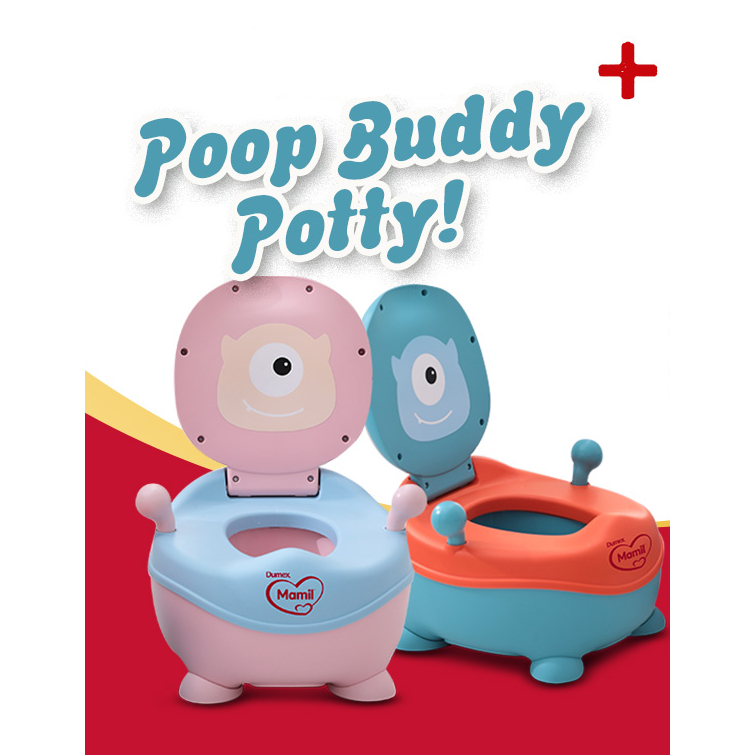 [Mamil] Poop Buddy Potty - Cute Pastel Pink Monster Portable Kids ...