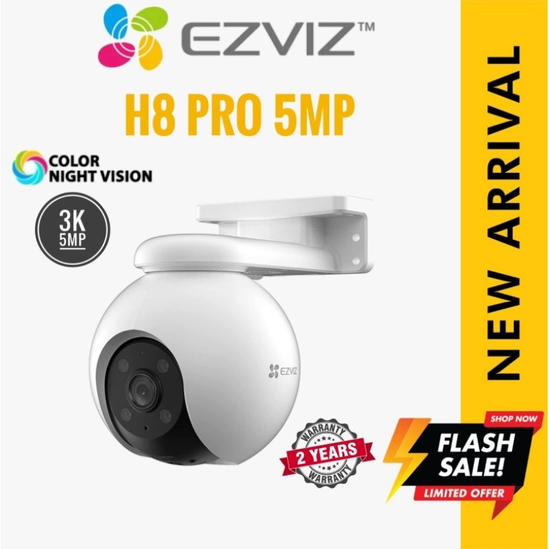 Ezviz H8 Pro 5MP 3K Wifi Camera Super Sharp Color Night Vision Two Way Talk Auto Tracking ...