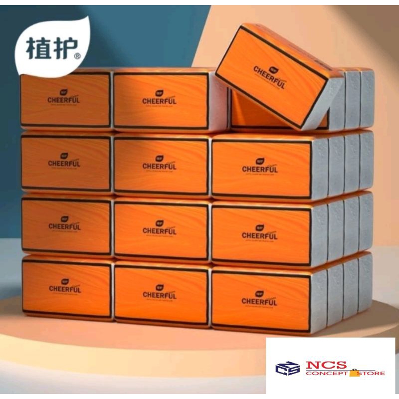 4Ply 360pcs Tissue Soft Facial Tissue Paper (Cheerful) 4层纸巾 | Shopee ...