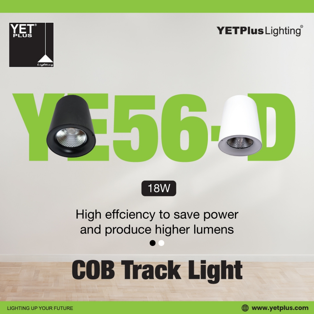 YETPlus YE56-D 18W Black / White LED Surface Mounted Track Light ...