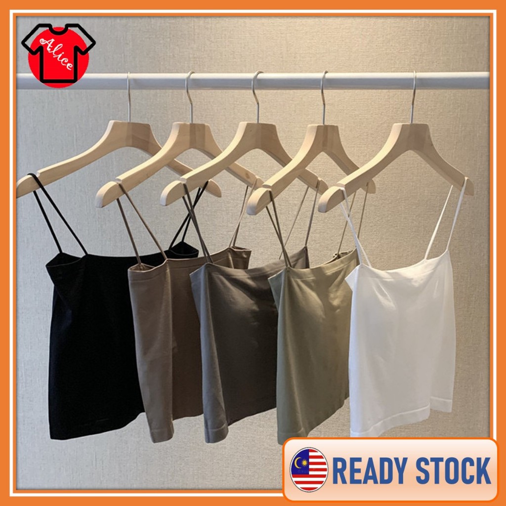 《Alice》Women Singlet Camisole Ice Silk Tube Top Tank Top Suspender ...