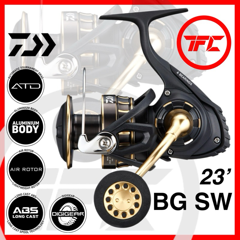 2023 DAIWA BG SW Spinning Reel Saltwater Game Jigging Casting Bottom Full Metal Body Fishing ...