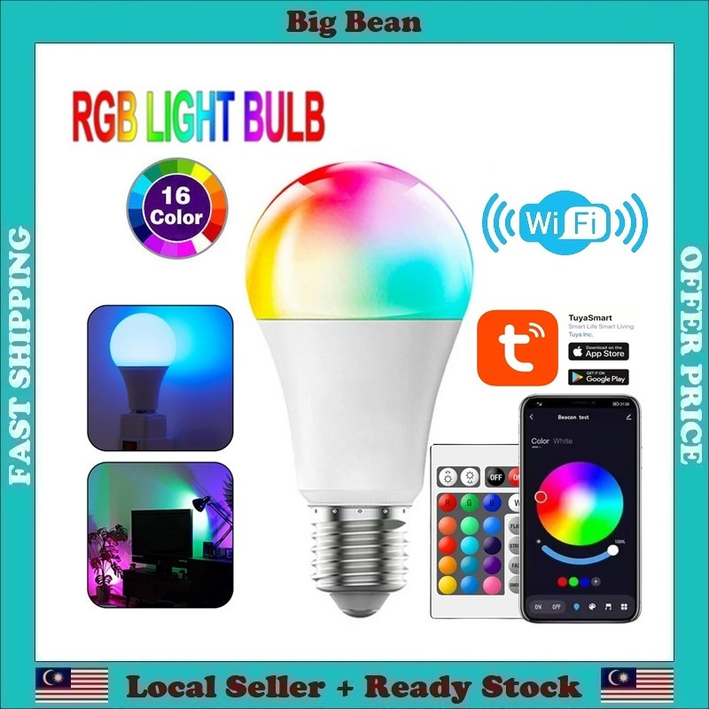 Smart Home RGB LED Light Bulb Wifi Smart RGB+cct E27 12W Wi-Fi Led Bulb ...
