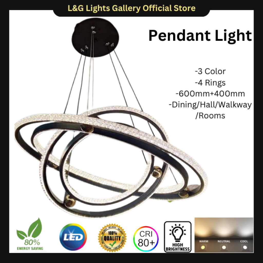 lglight Modern 3 Color LED Ring Hanging/Pendant/Ceiling Light Galaxy ...