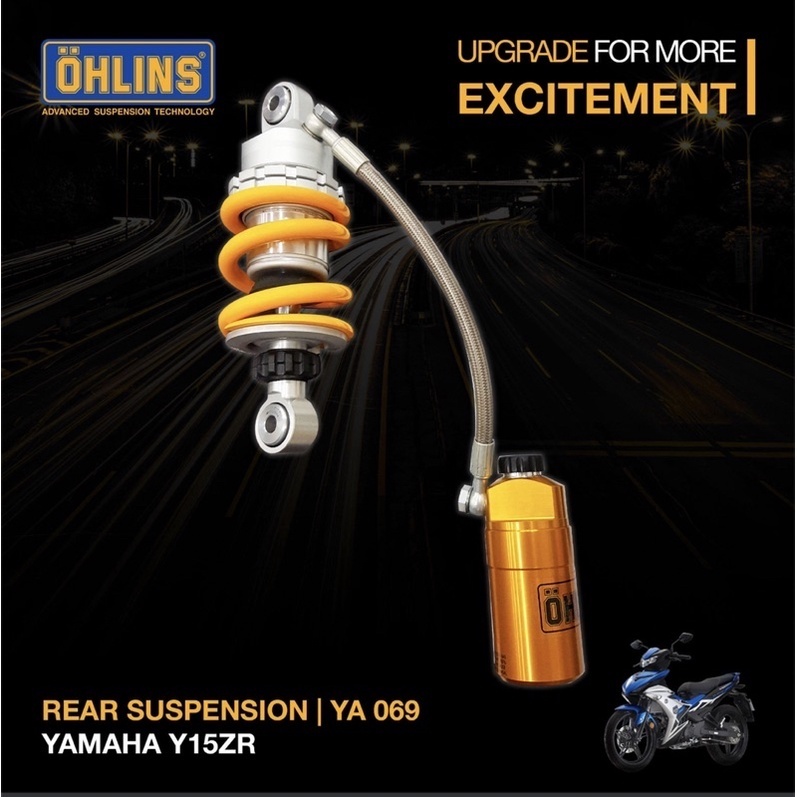 OHLINS YA069 YA 069 YAMAHA Y15 Y15ZR EXCITER 150 SHOCK ABSORBER 100% ...