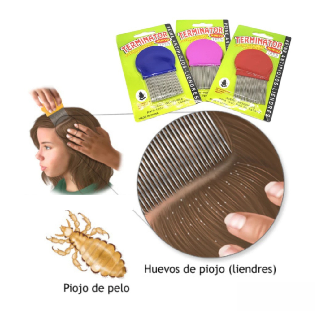 Head Lice Comb Stainless Steel Flat Needle Flea Hair Lice Egg Removal ...