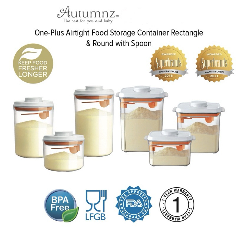 Autumnz One-Push Air Tight Food Storage Container - Rectangle (Scraper ...