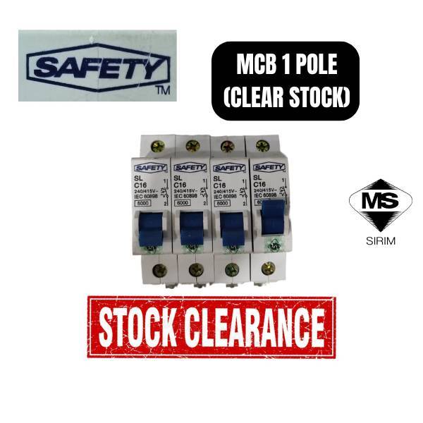 (CLEAR STOCK) SAFETY MCB 1 POLE (6KA) | Shopee Malaysia