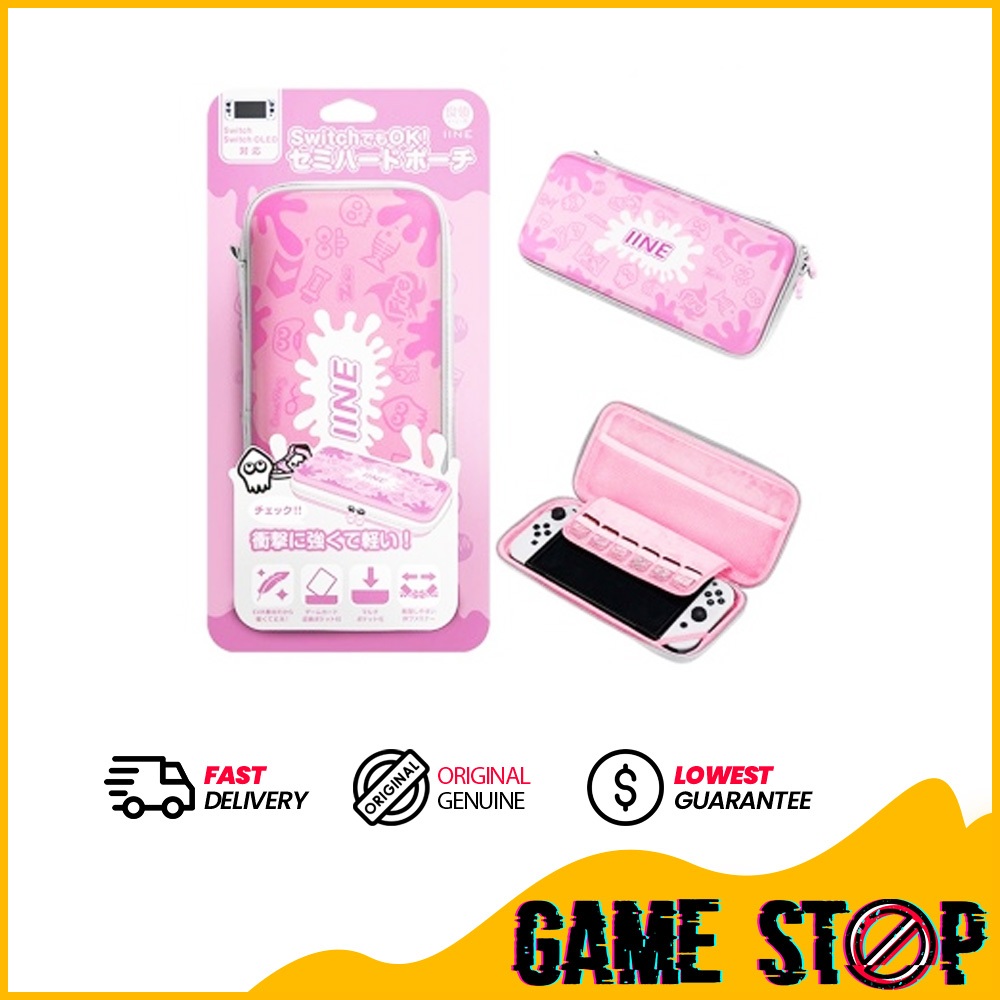 iiNE Switch Oled Eva Pouch - Splatoon 3 Pink & White [L712] | Shopee Malaysia