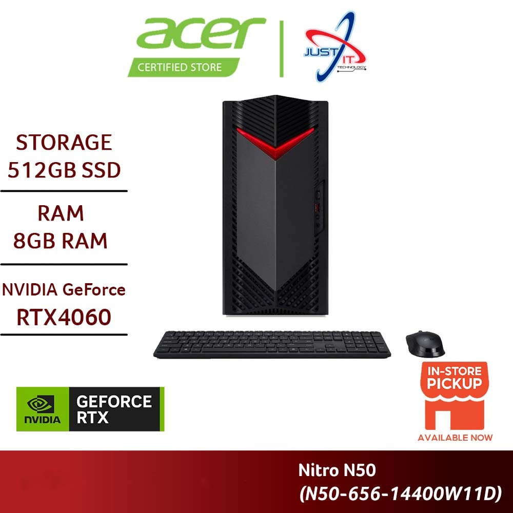 ACER NITRO N50-656-14400W11D DESKTOP ( I5-14400F 8GD4 512SSD / RTX4060 ...