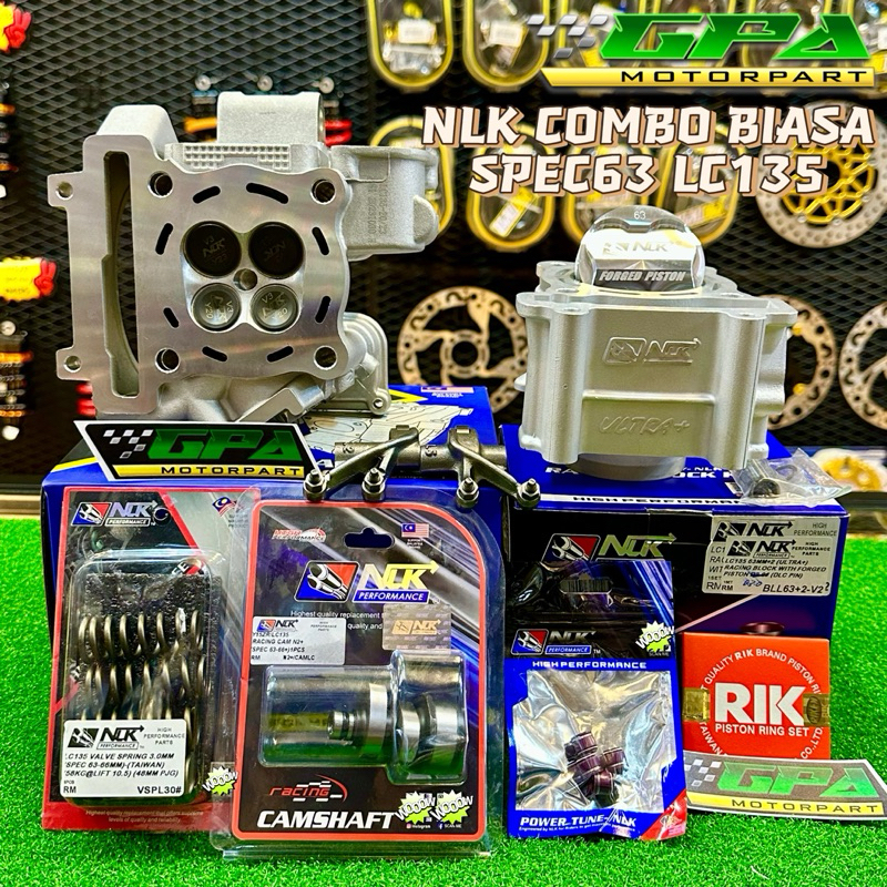 NLK PERFORMANCE TOP COMBO SET SPEC63 BIASA LC135 CAMSHAFT NLK ESR DYNOPRO | Shopee Malaysia