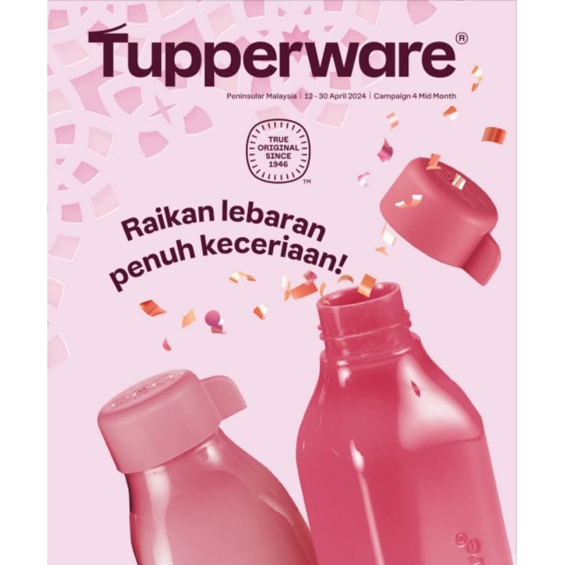 Tupperware Square Eco Bottle (4) 500ml | Shopee Malaysia