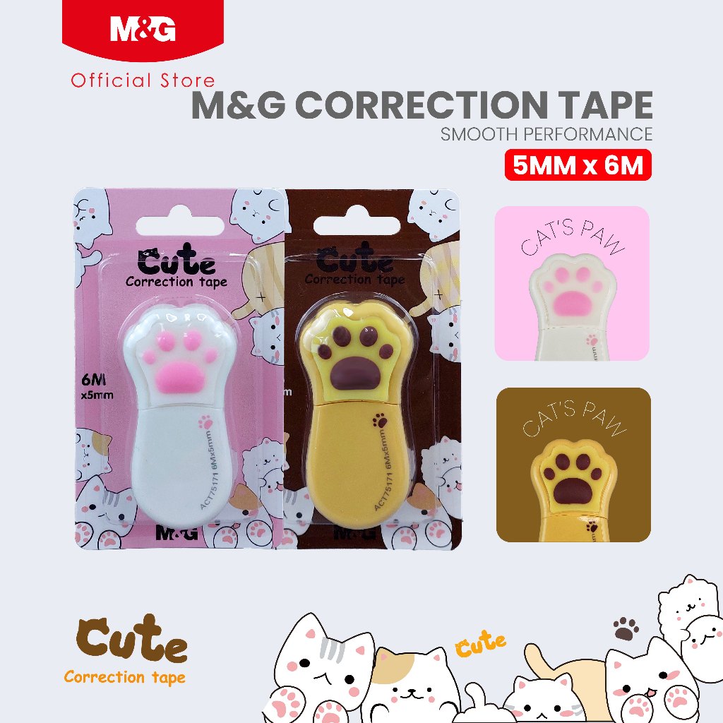 M&G Cute Cat’s Paw Correction Tape 6M x 5mm ACT75171 Best Gifts for Cat ...