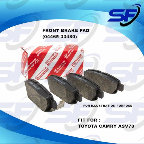 TOYOTA CAMRY ASV70 FRONT BRAKE PAD 04465-33480 | Shopee Malaysia
