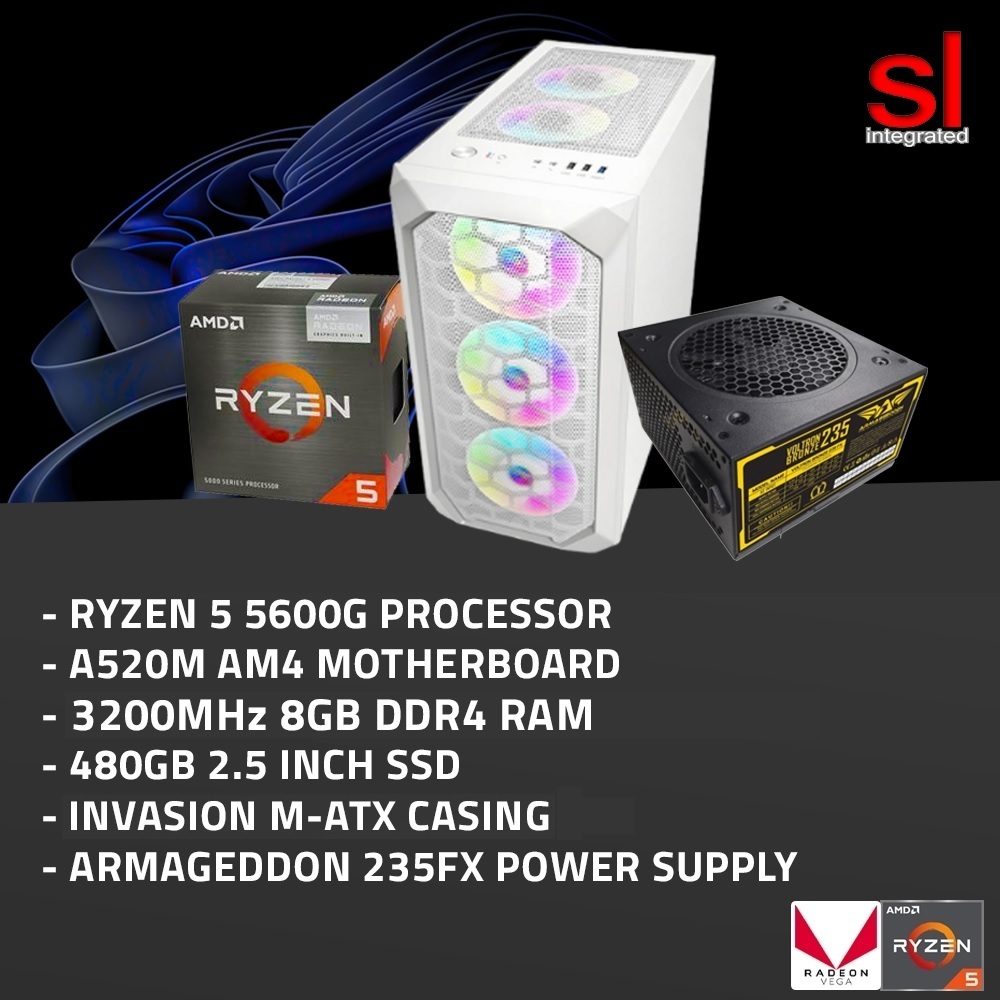 GAMING PC Ryzen 5 5600G Entry Level Desktop Gaming PC Package | Shopee Malaysia