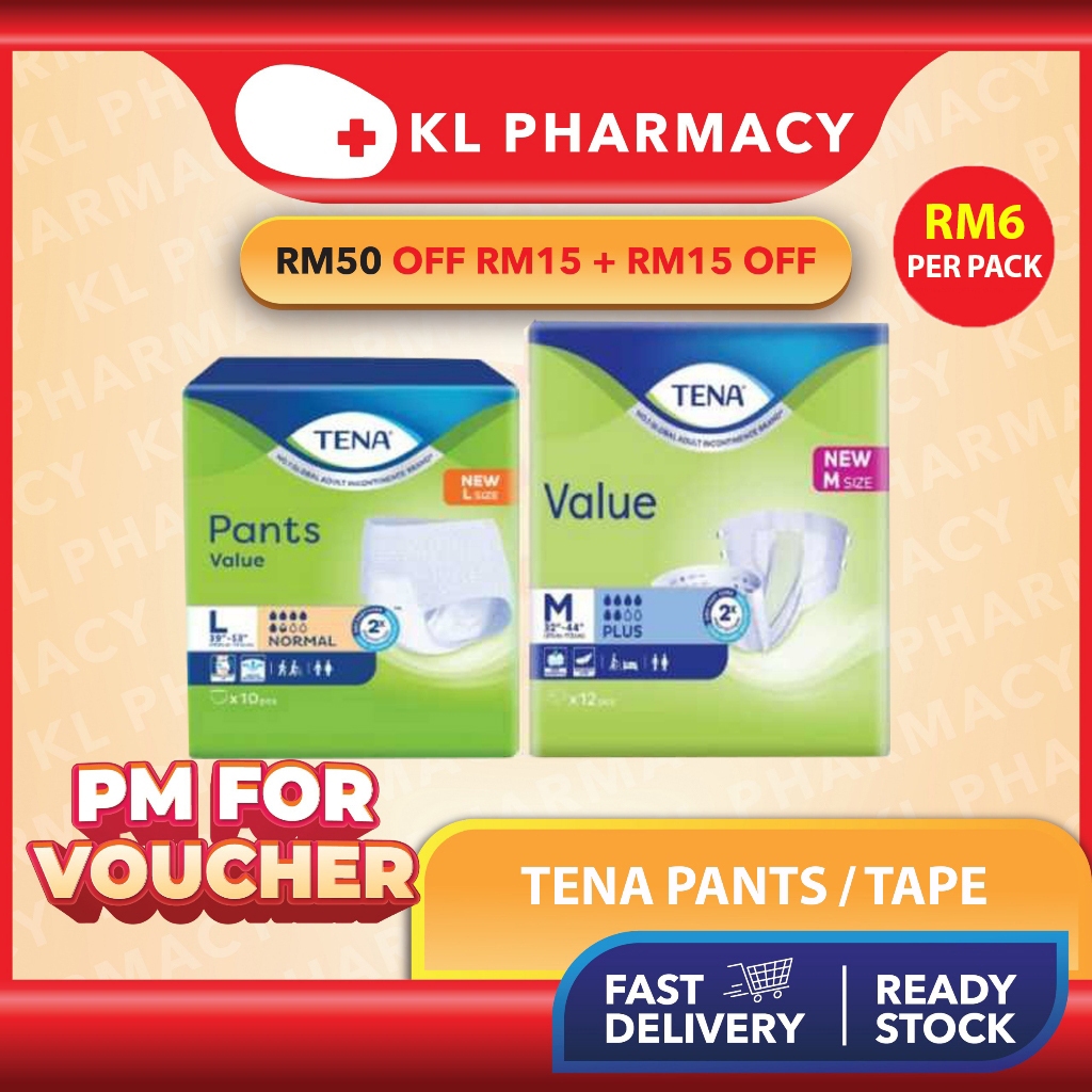 [READY STOCK] TENA Value Diaper Tape /Value Pant (M / L /XL) /Baby Diaper | Shopee Malaysia