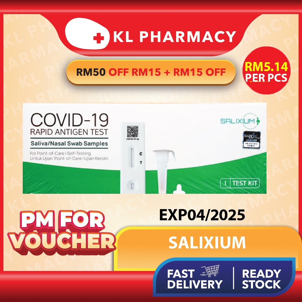 [KL PHARMACY] Salixium Saliva + Nasal Swab Rapid Antigen Self Test Kit ...
