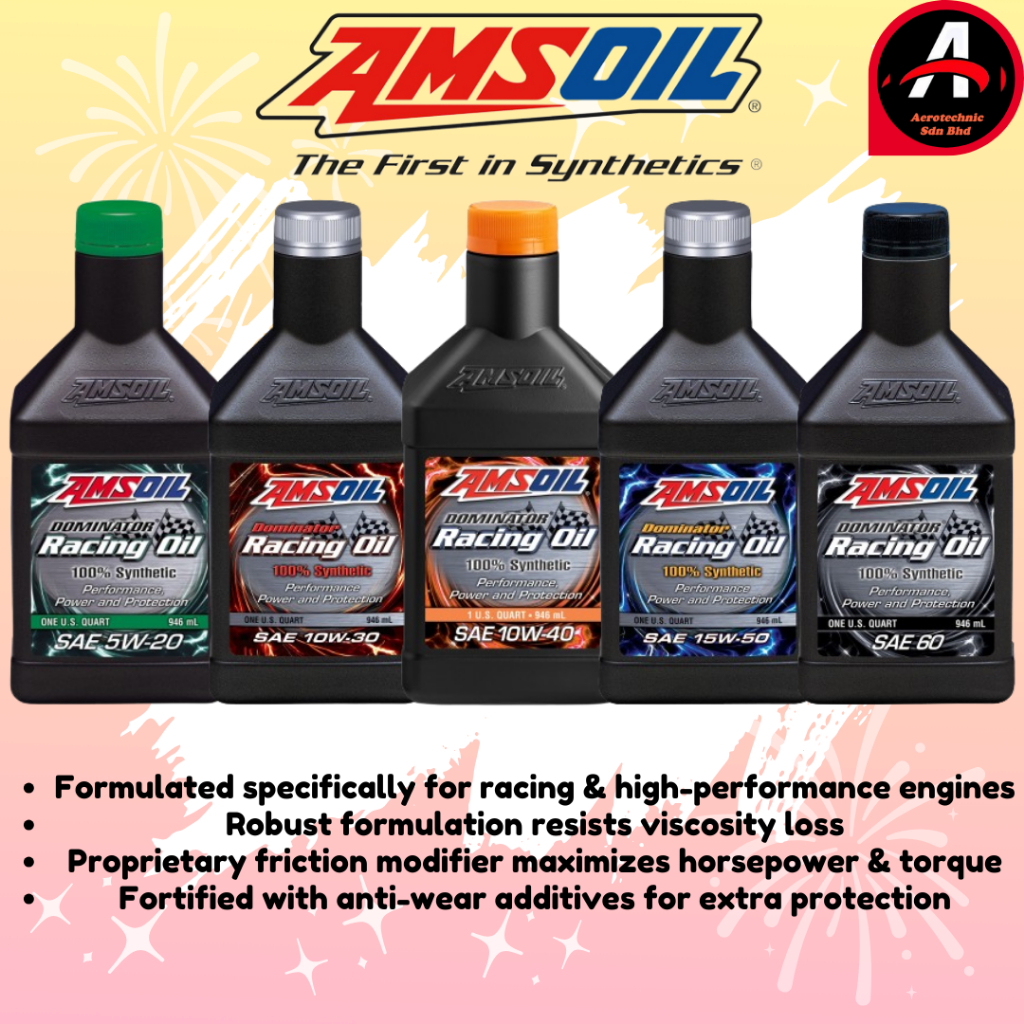 [Ready Stock] Amsoil USA SAE 100% Fully Synthetic DOMINATOR® Series ...