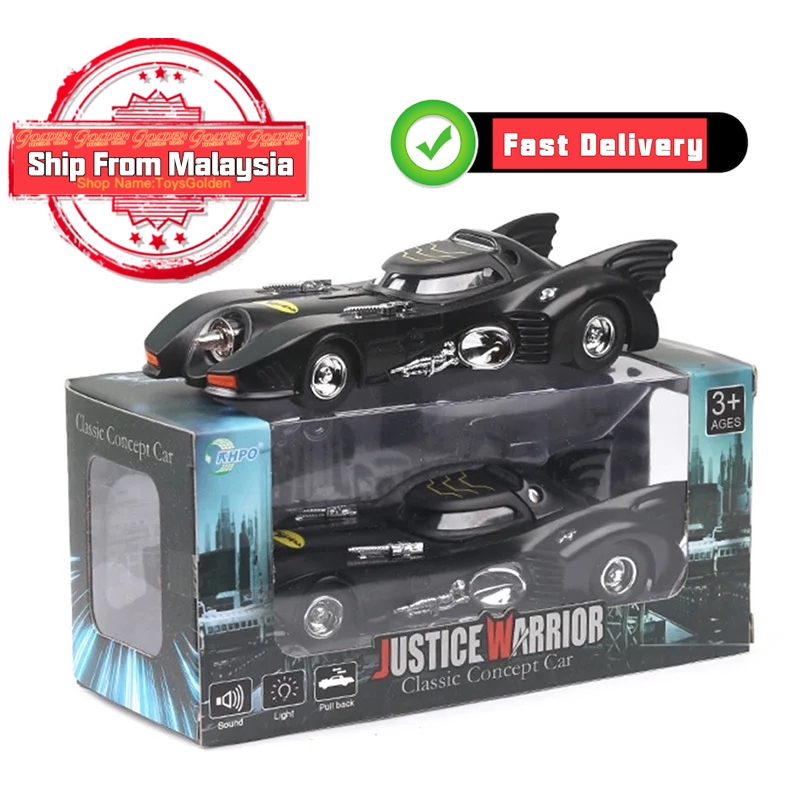 Classic Batman Batmobile Alloy Batman Chariot Bat-hero with Light ...