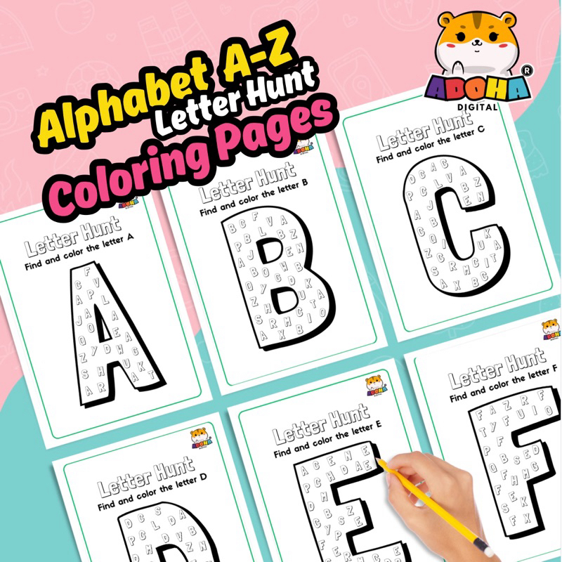 [ Softcopy | Printable | Pdf ] Alphabet A to Z Letter Hunt Coloring ...