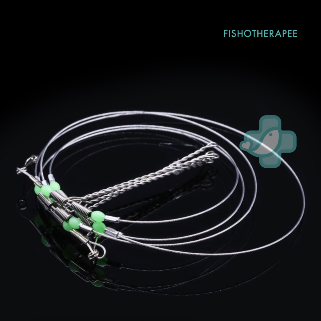 Fishing Wire Leader Stainless Steel Cable Line Anti Winding Fish Hook ...