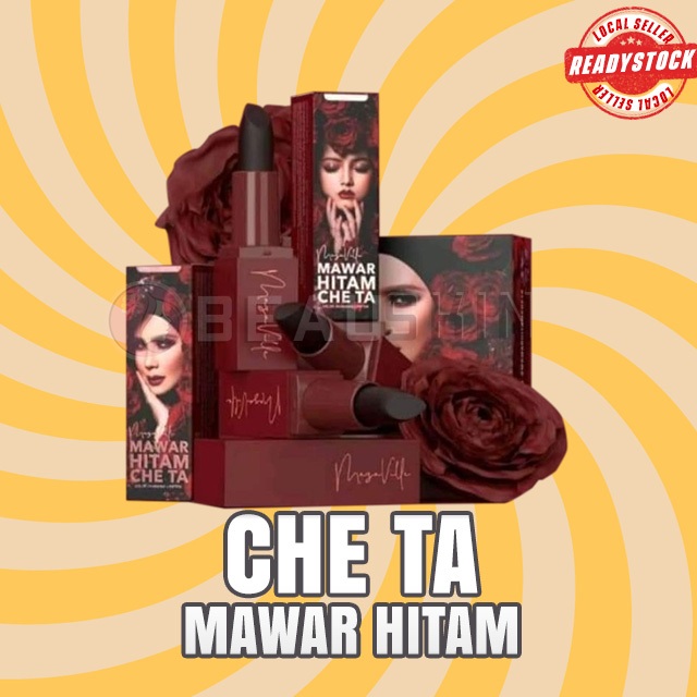 LIPSTICK MAWAR HITAM CHE TA 💋 LIPSTICK MENTARI HITAM CHE TA | Shopee Malaysia
