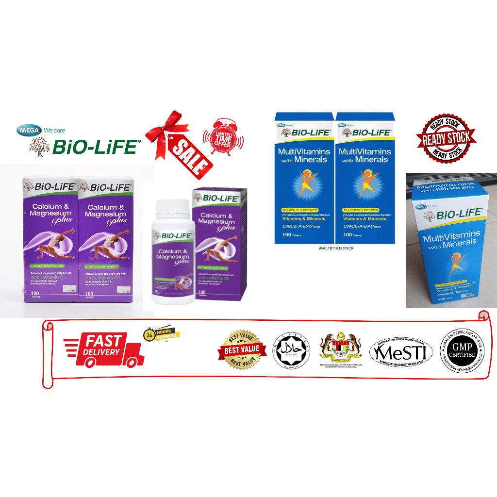 RAYA SALE!! BUY 1 FREE 1, 100S & 200S BIOLIFE MULTIVITAMINS MINERALS ...