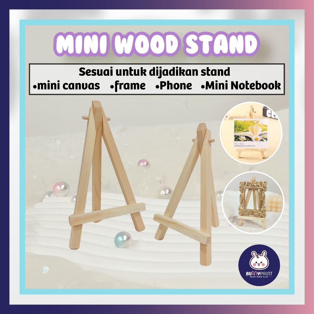 Mini Wood Stand - Mini Easel Stand - Mini Canvas Stand - Frame - Phone ...