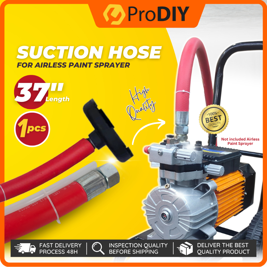 Suction Hose For Airless Paint Sprayer Machine ( 37inch ) Red Suction ...
