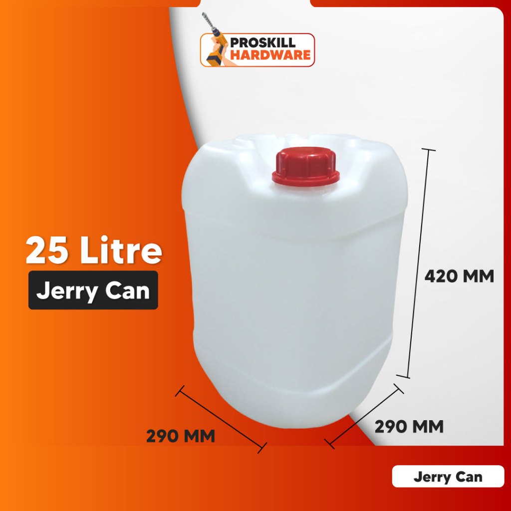 PROSKILL HARDWARE NEW 25L HDPE Bottle Tong Air Jerry Can Jerry Can Bottle 25 Litre Container ...