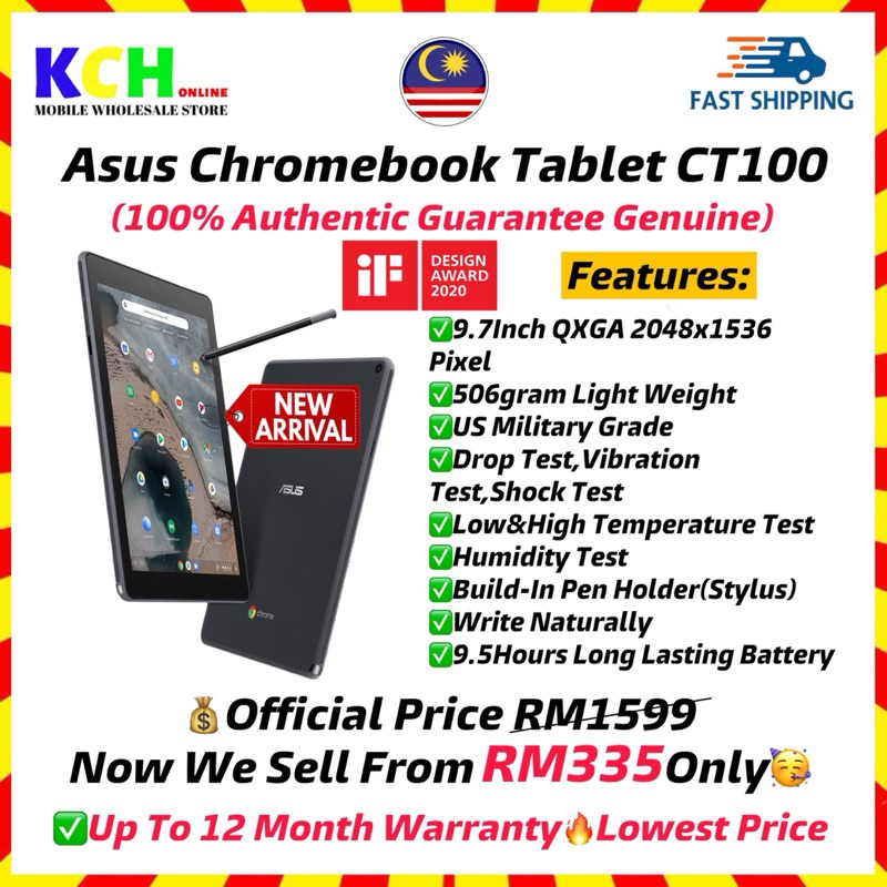 ASUS/ACER/LENOVO CHROMEBOOK Tablet CT100 9.7Inch QXGA Stylus Pen ...