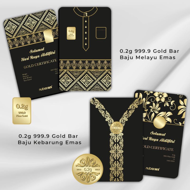 NUBEX Gold (0.20 Gram) (Au 999.9) 24K Gold Bar/Coin - Edisi Baju Melayu ...