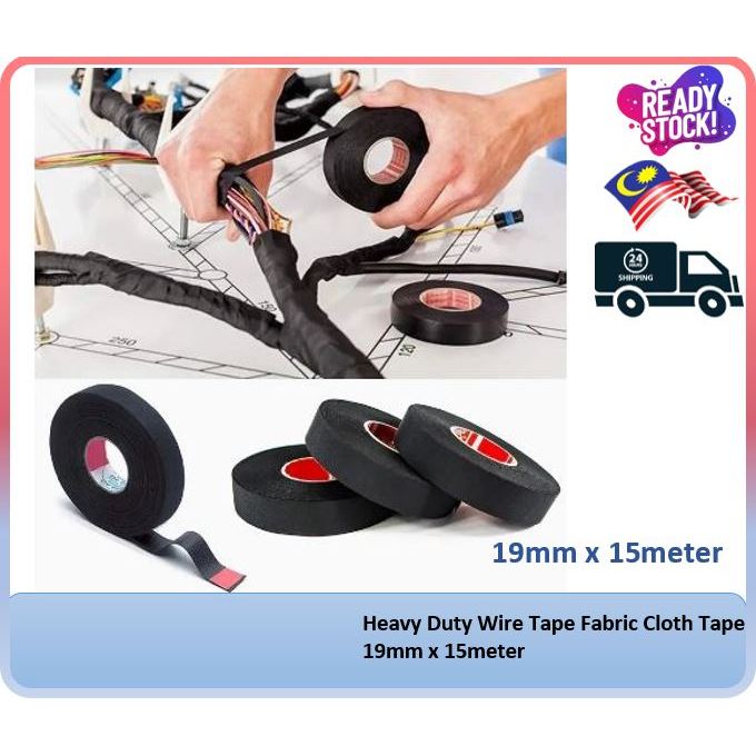 Heavy Duty Wire Tape Fabric Cloth Tape Wiring Tape Kain Fireproof Sound ...
