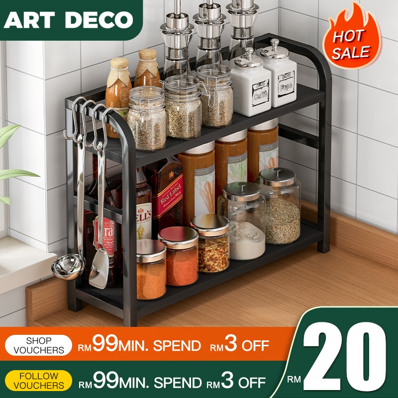Spice Rack Rak Rempah Kitchen Storage Rack Rak Dapur Kitchen Rack ...