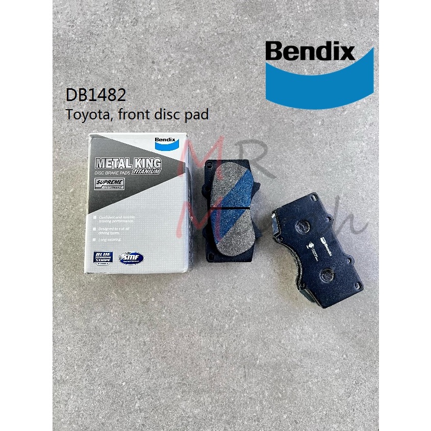 Original Bendix DB1482 Metal King Toyota Hilux Vigo KUN25 Revo Roco GUN125 GUN126 Front disc pad ...