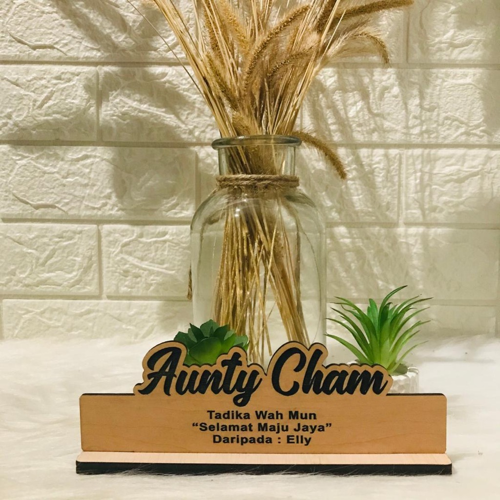 Custom Nama Meja Kayu | Desk Name/Hari Guru | Shopee Malaysia